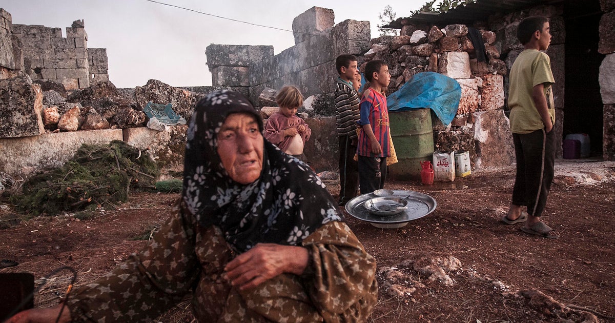 Displaced Syrians live in ancient ruins