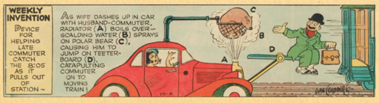 The wacky inventions of Rube Goldberg