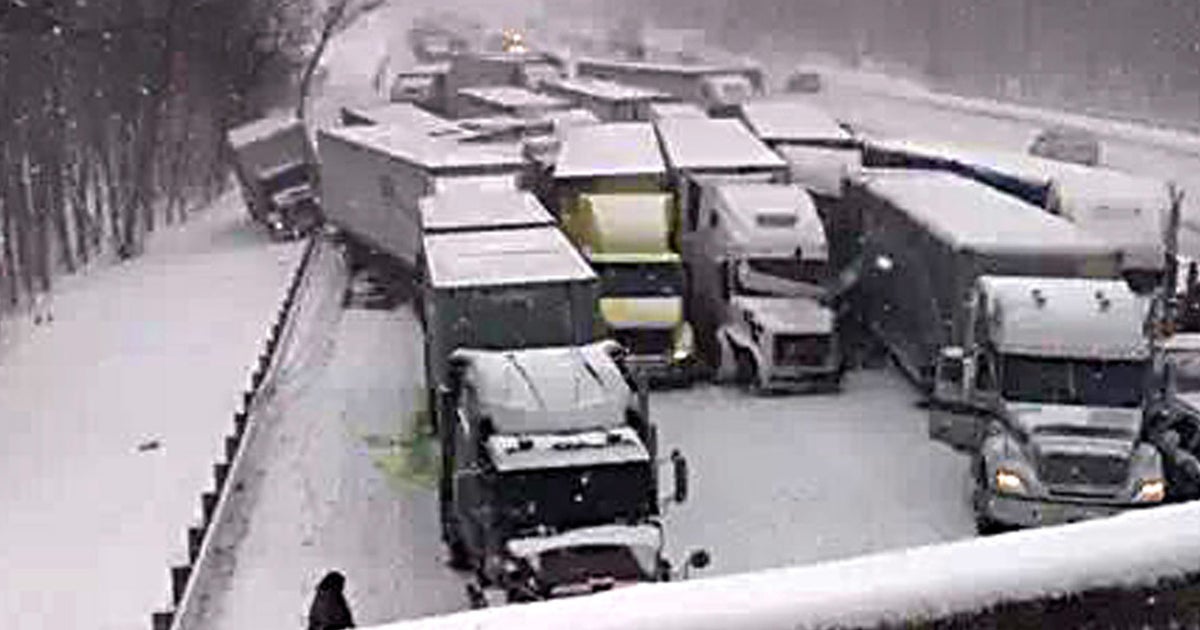 At least three killed in multi-vehicle pileup - CBS News At least three killed in multi-vehicle pileup - CBS News
