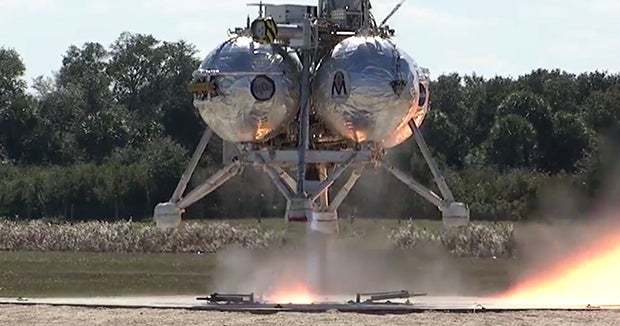 NASA's robotic lander Morpheus soars in test flight - CBS News