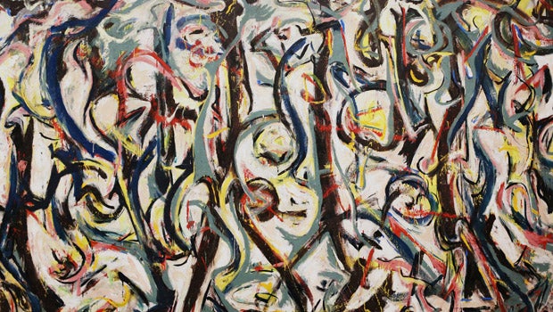 Jackson Pollock's painting, "Mural," emerges from restoration brighter ...
