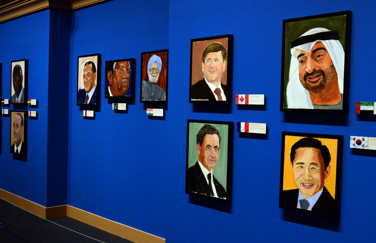 George W. Bush paints world leaders