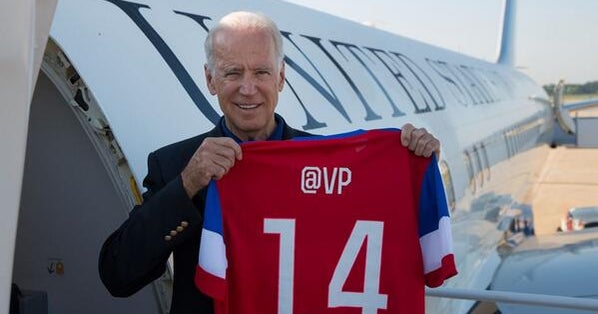 Obama, Biden show their team spirit for the World Cup - CBS News