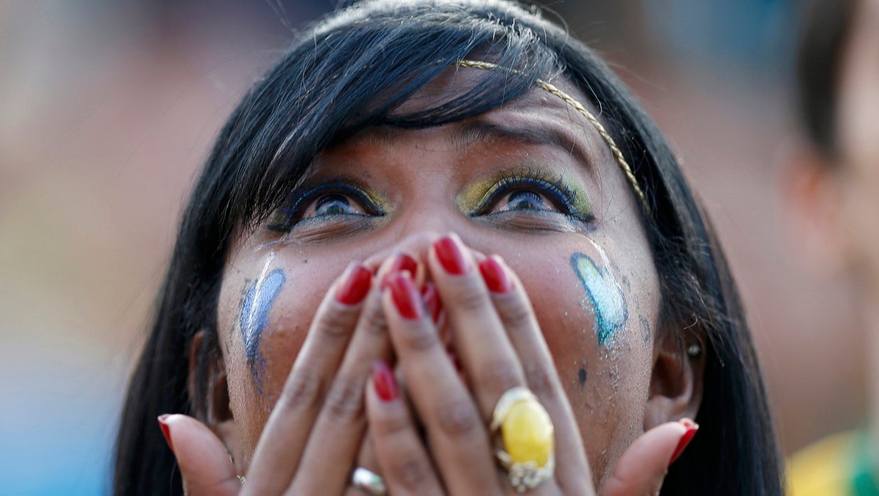 World Cup 2014: The agony of defeat! Brazil fans go from excitement to ...