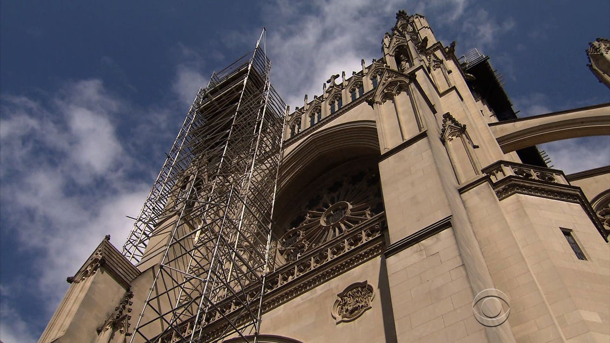 Stone masons work slowly, but proudly on National Cathedral - CBS News