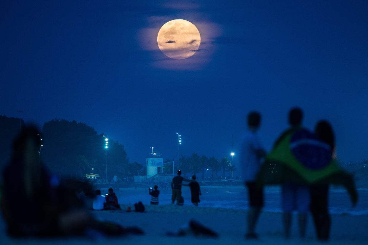 Supermoon lights up the night sky