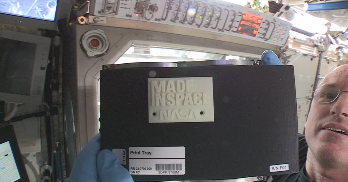 First 3D printer in space makes debut creation - CBS News