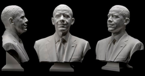 Obama sits for historic 3D presidential portrait session - CBS News