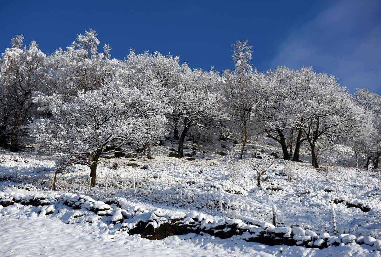 First snowfall in Britain