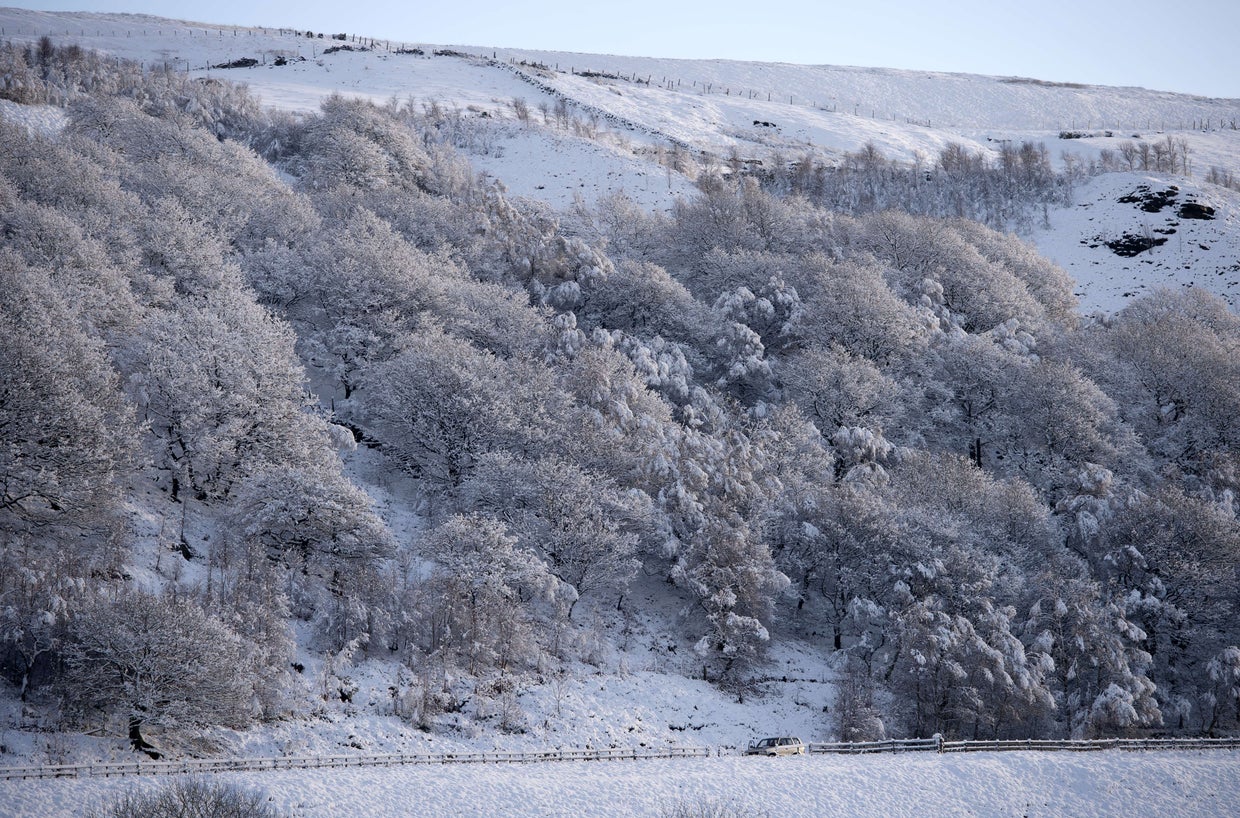 First snowfall in Britain