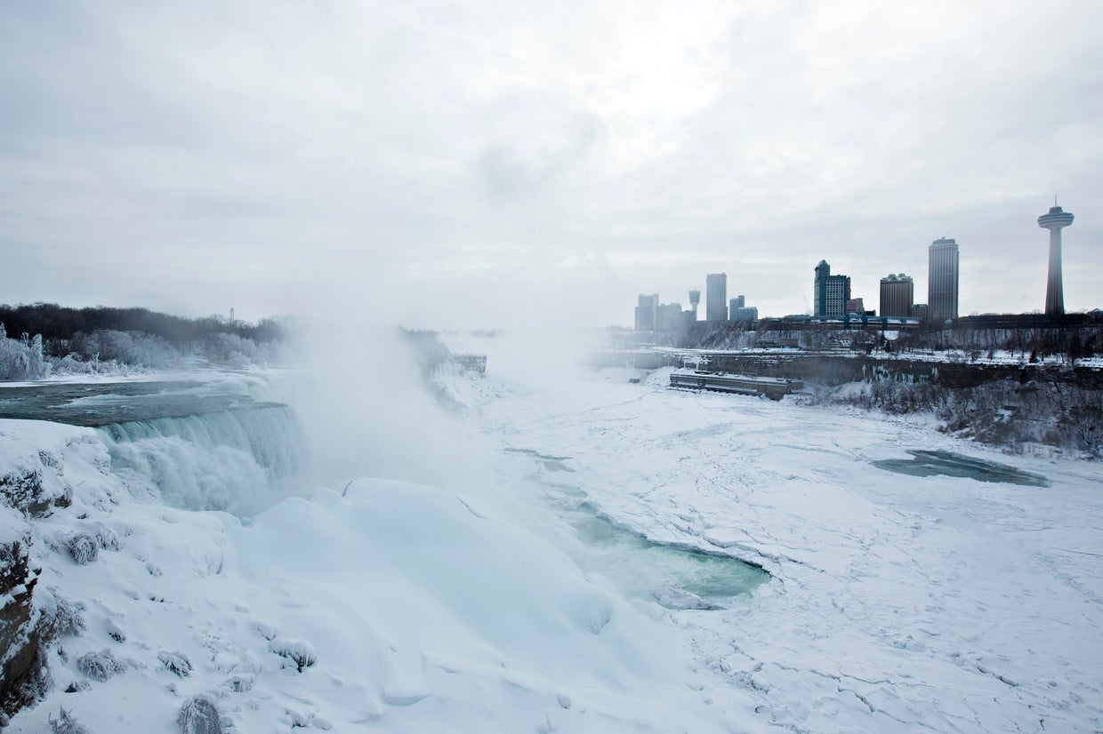 Niagara Falls beautiful frozen winter wonderland