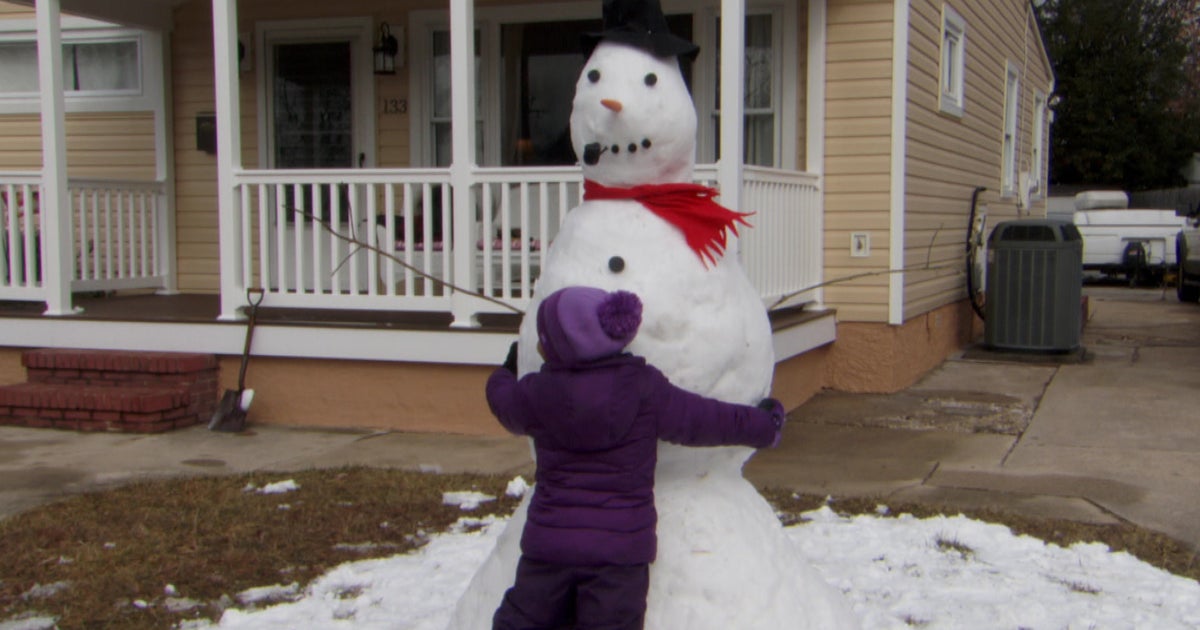 Grandfather makes granddaughter's snow wish come true - CBS News