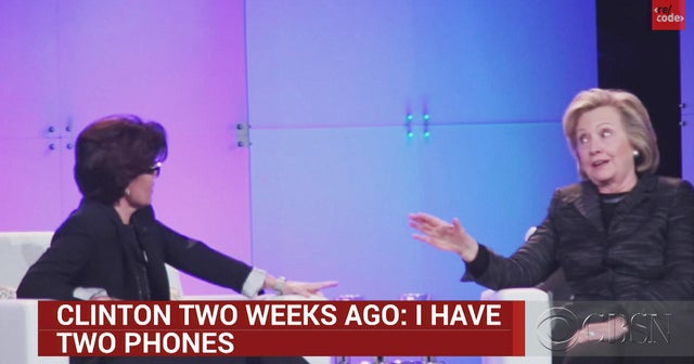 Has Hillary Clinton embraced the two-phone solution? - CBS News