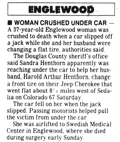 Photos: Two Mrs. Henthorns, two unusual deaths