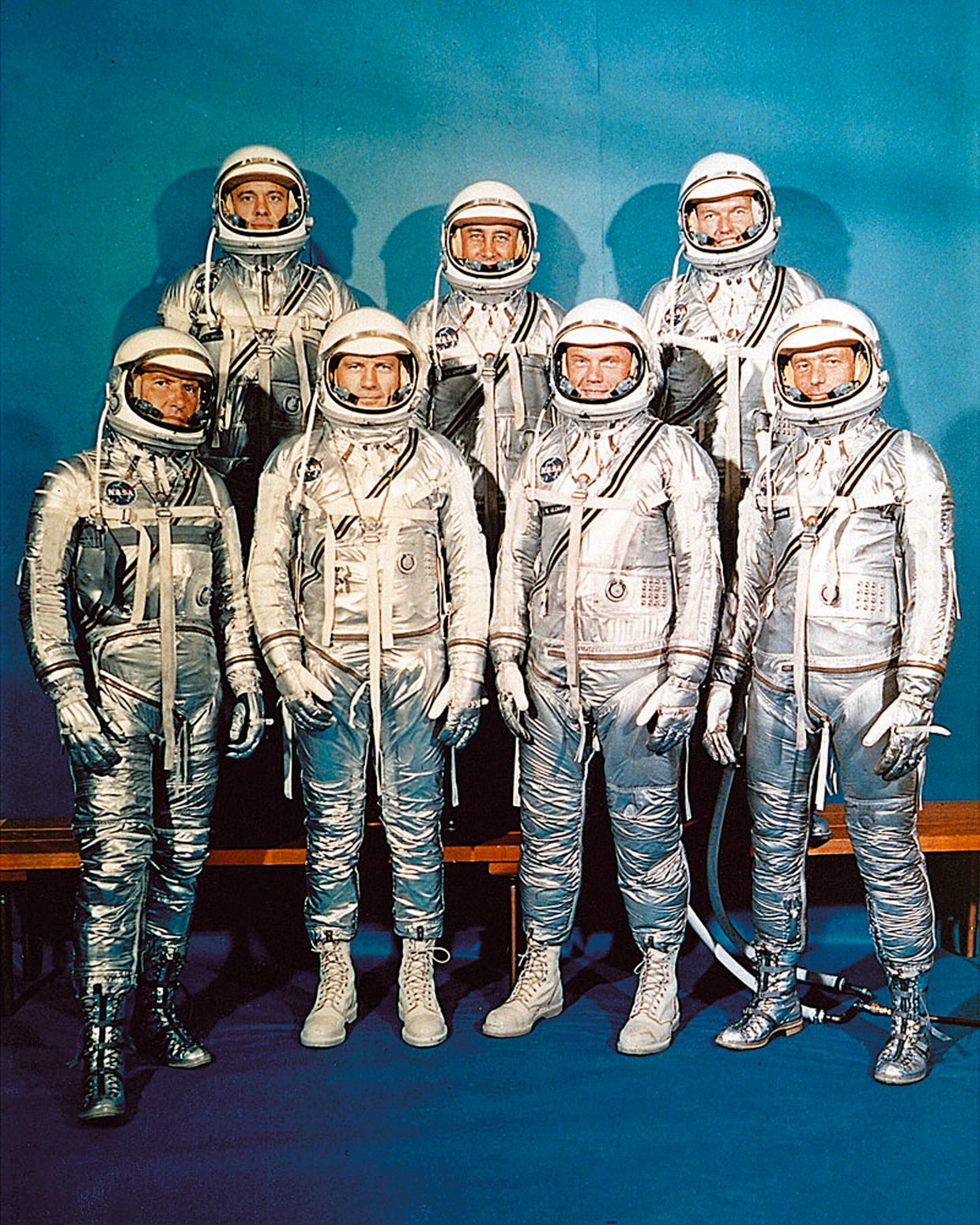 April 9, 1956 NASA unveiled America's first seven astronauts who would ...