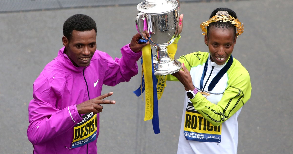 Lelisa Desisa, Carolina Rotich win the 2015 Boston Marathon - CBS News
