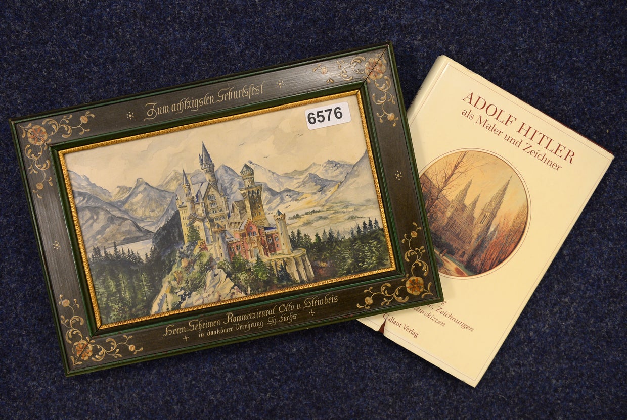Nazi leader Adolf Hitler's art sell for nearly $450,000 at auction in ...