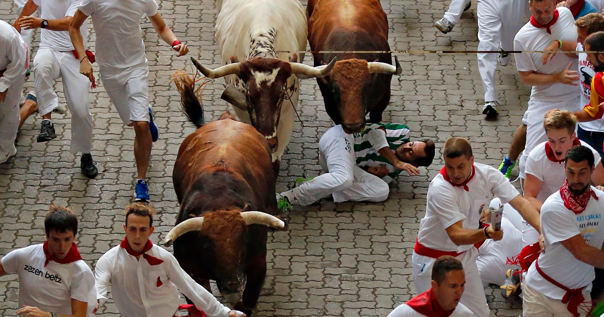 Risking life and limb in Pamplona's running of the bulls