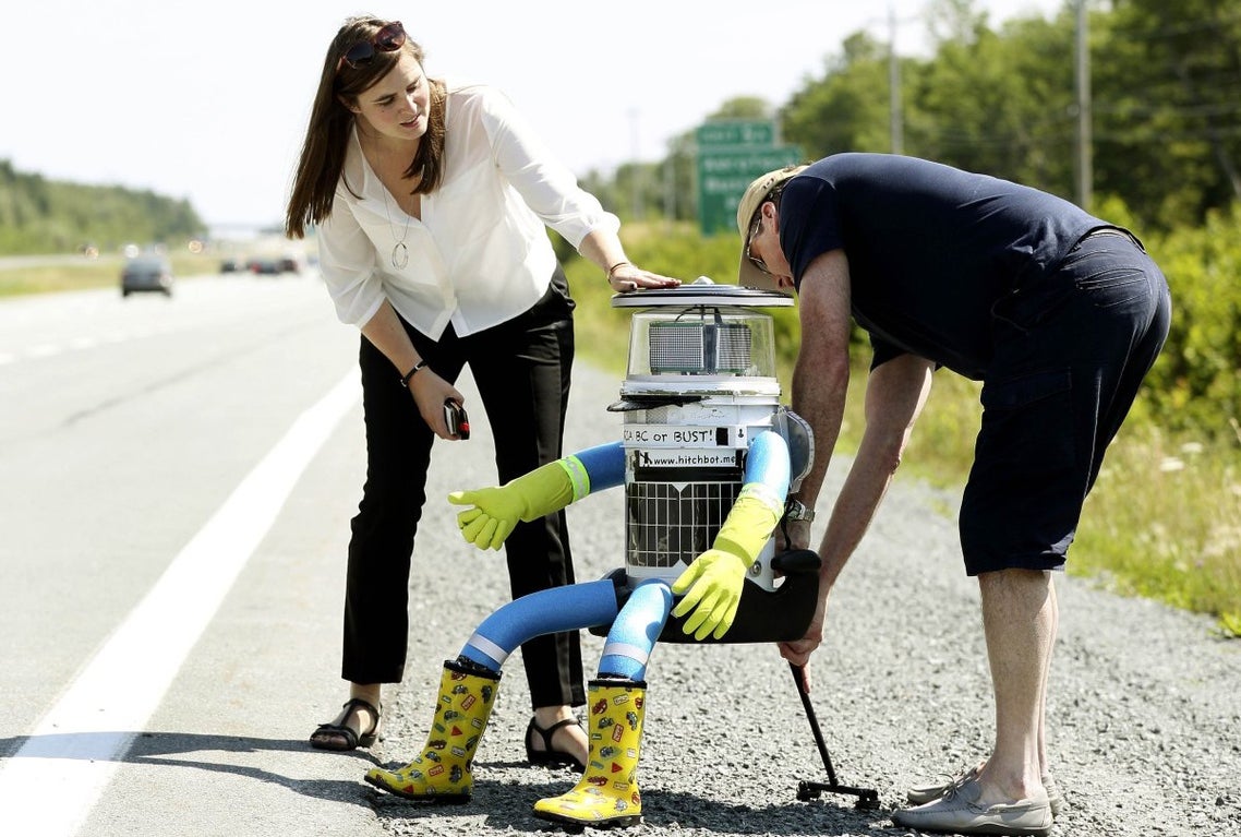 Life and times of the hitchhiking robot before his untimely demise