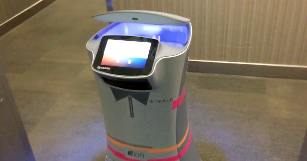Robot butler delivers room service at California hotel, on The Feed ...