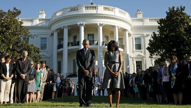 September 11 terror attacks' 14th anniversary marked with moment of ...