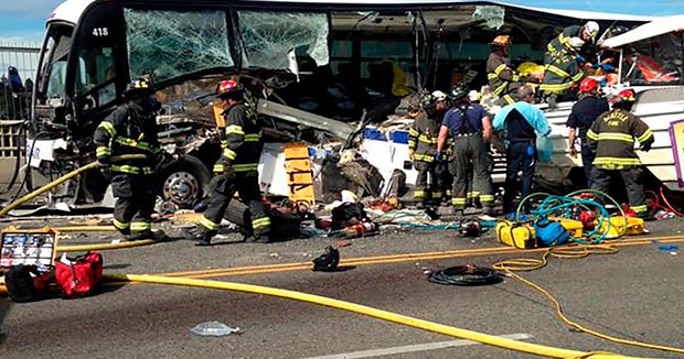 Seattle "Ride the Ducks" tour vehicle, charter bus crash on bridge in ...