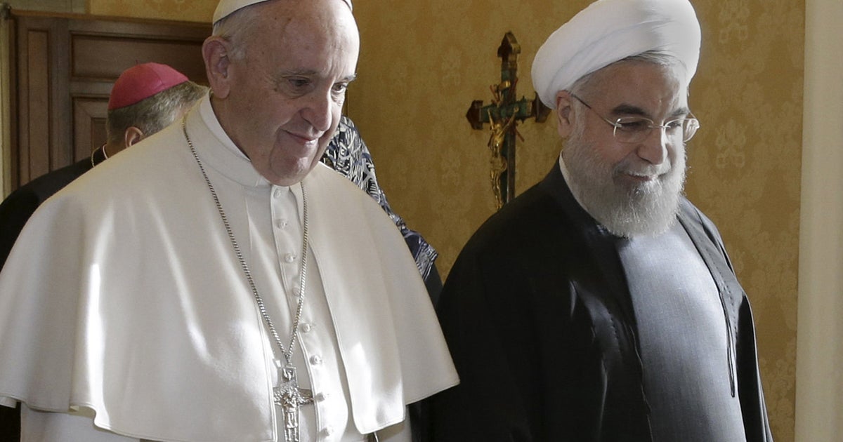 Iran President Hassan Rouhani meets Pope Francis at Vatican, asks him ...