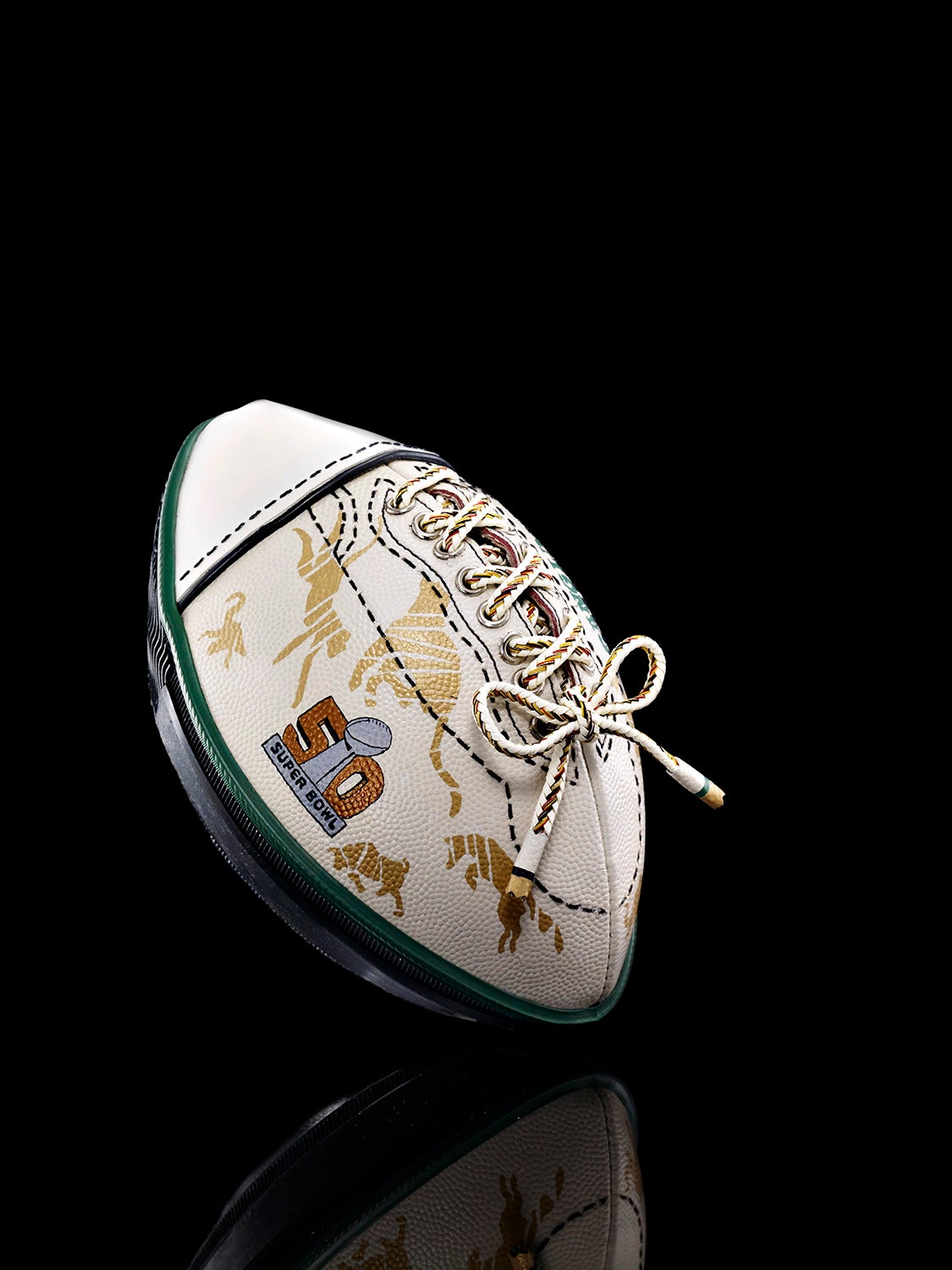 50 glam designer footballs for Super Bowl 50