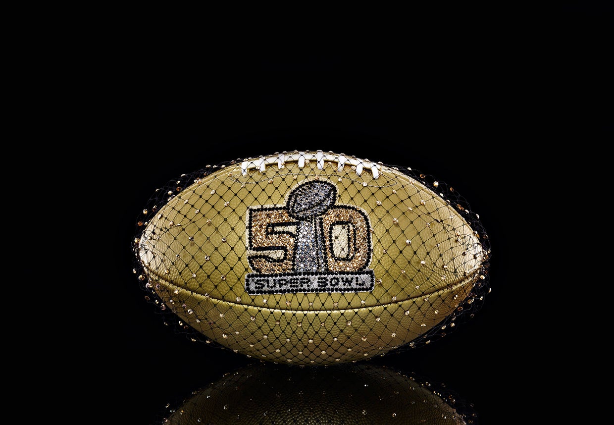 50 glam designer footballs for Super Bowl 50