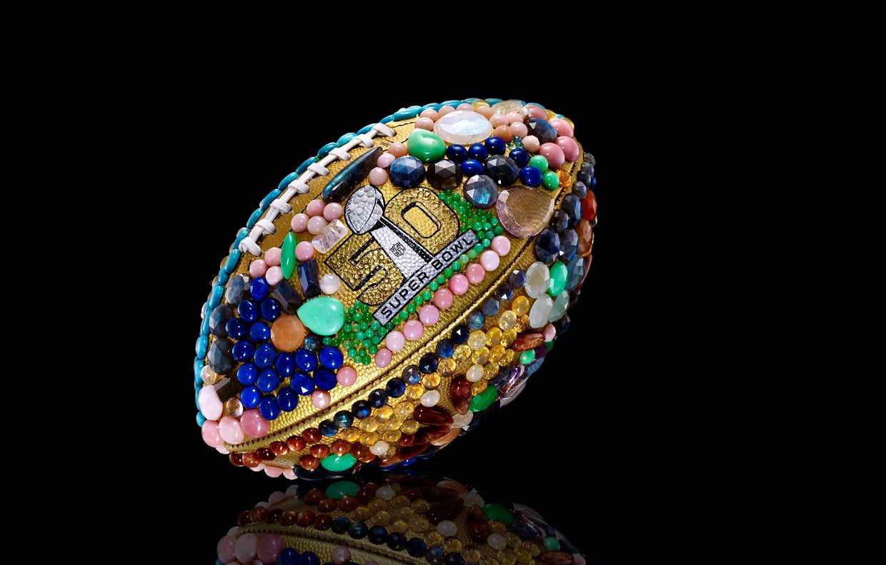 50 glam designer footballs for Super Bowl 50