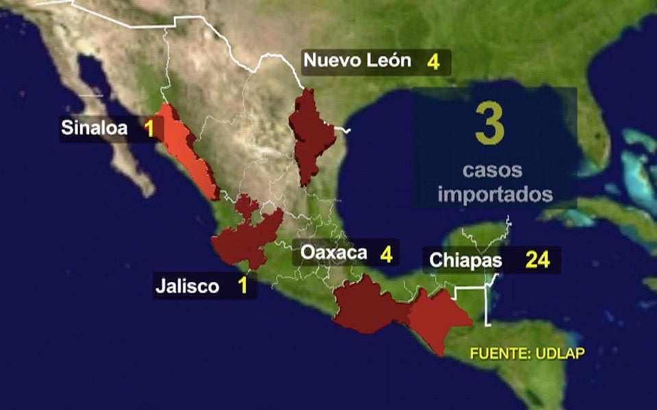 Confirman 37 casos de Zika en México, ninguno en mujeres embarazadas ...