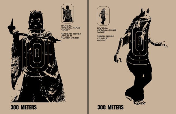 Zombies, Nazis and Jar Jar Binks: Novelty shooting range targets