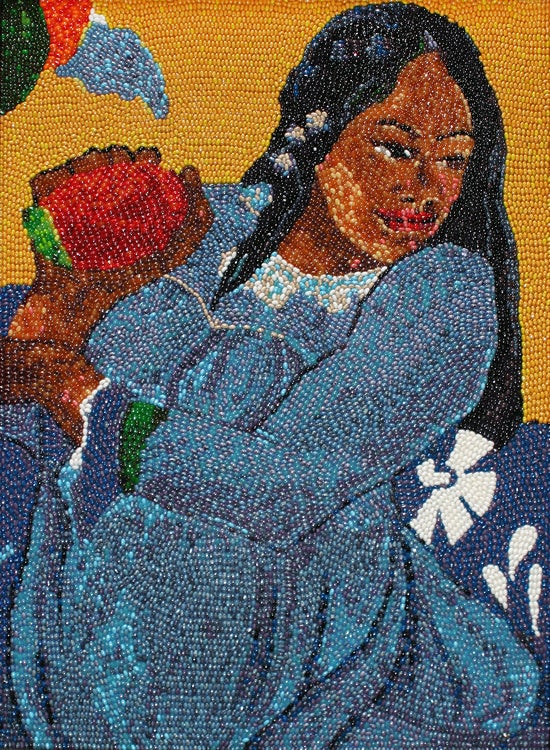 Art made with jelly beans
