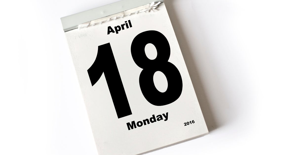 Why the 2016 personal tax deadline was moved to April 18 - CBS News