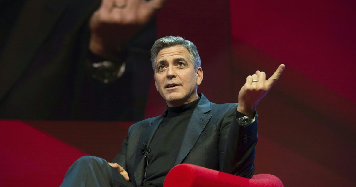 George Clooney talks "obscene" money in politics - CBS News