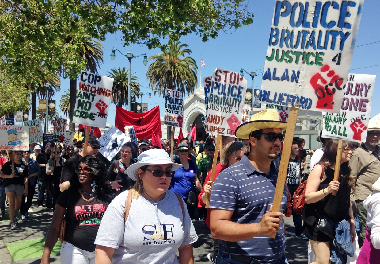 May Day marches held across the U.S. - CBS News