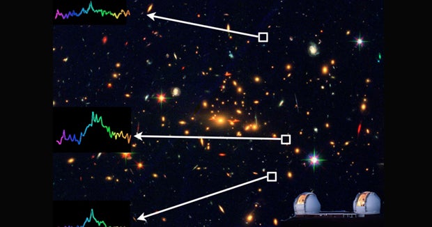 Light bending trick reveals supremely old, faint galaxy - CBS News