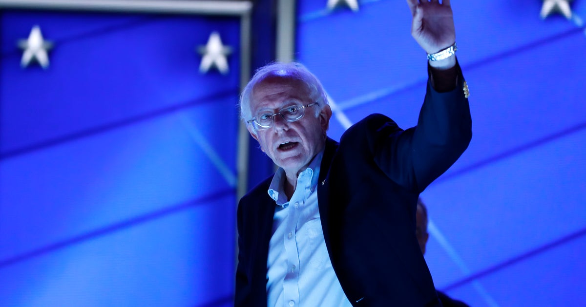 Bernie Sanders' supporters boo him at mention of Clinton-Kaine - CBS News