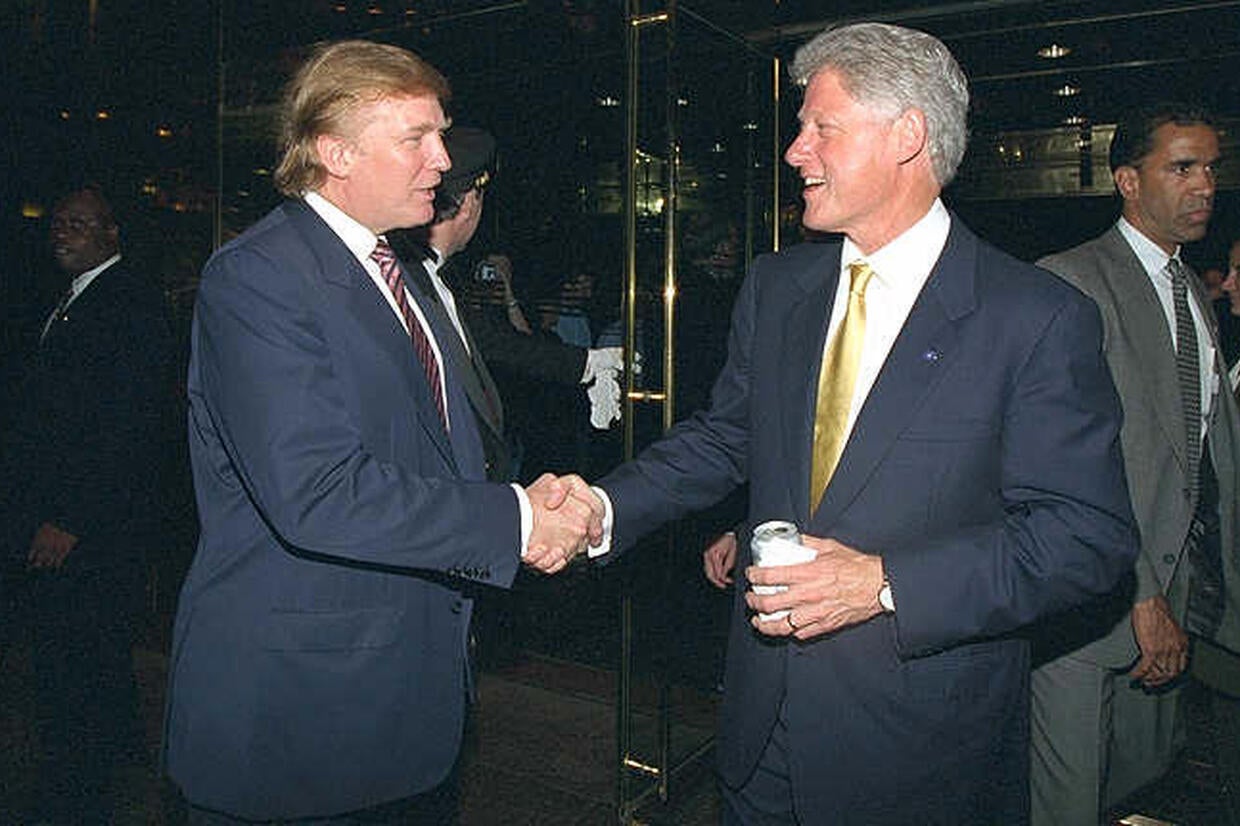 Photos show Bill Clinton smiling, laughing with Trump, Melania, and ...