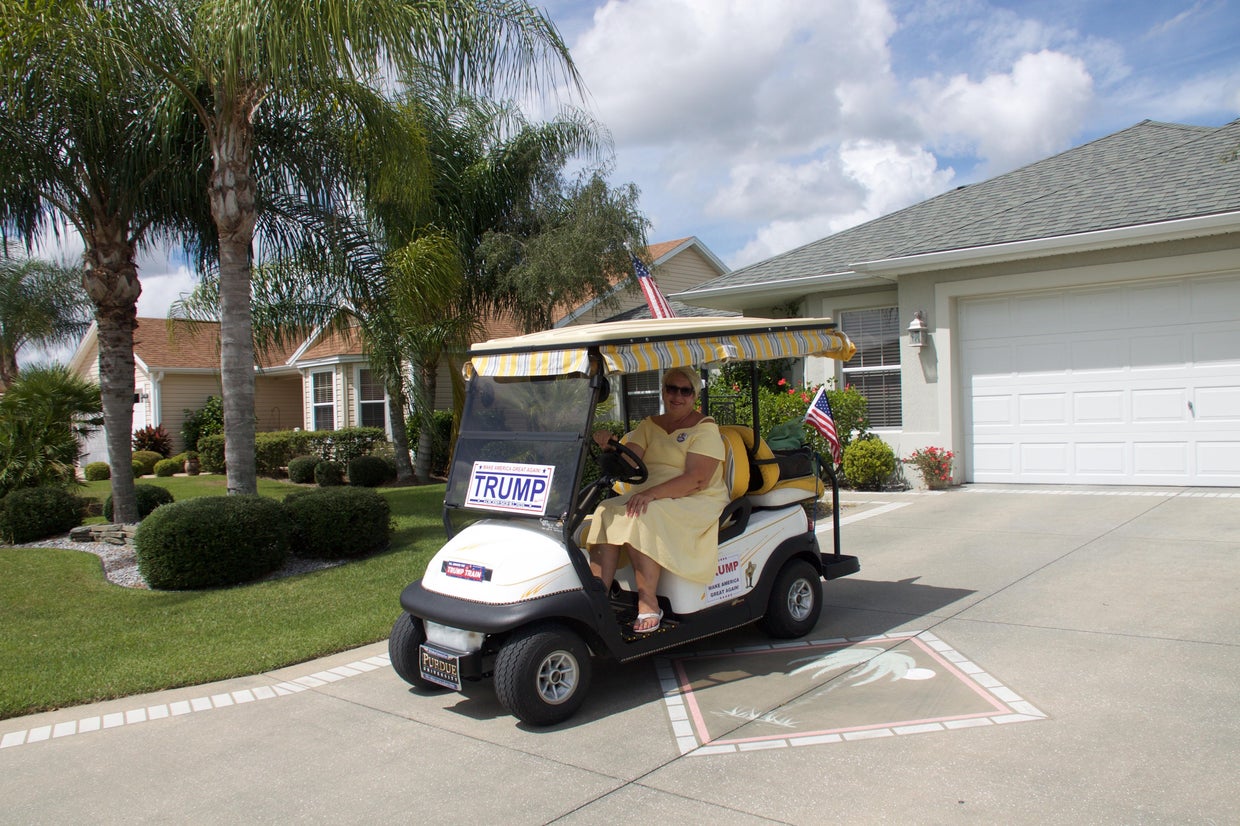 Florida retirees trick out golf carts for Trump - CBS News