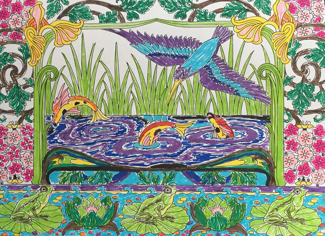 Adult coloring book fad