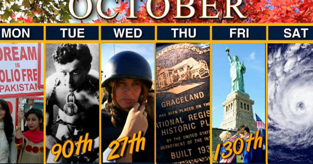 Calendar: Week of October 24 - CBS News