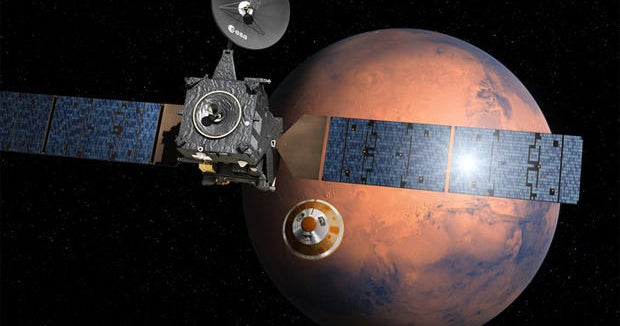 New pictures show Mars lander crash site - CBS News