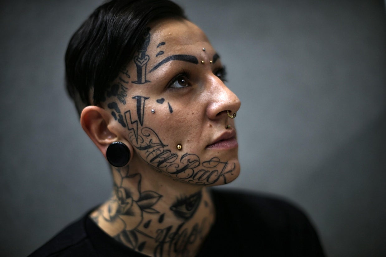 Shocking face tattoos