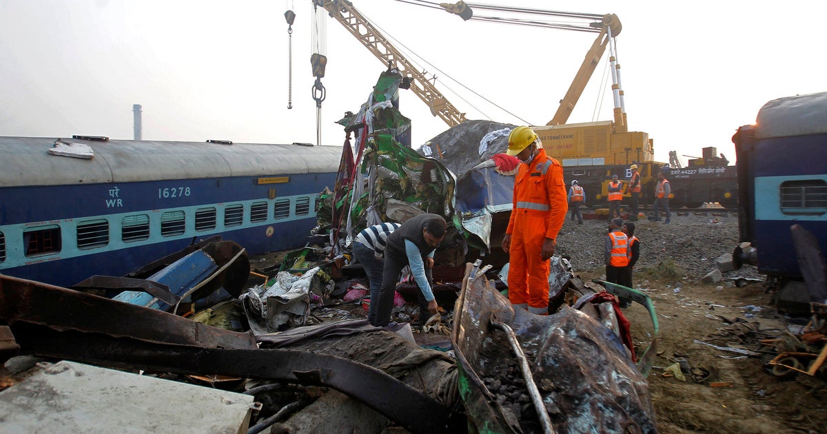 India train derailment leaves scores dead near Kanpur - CBS News