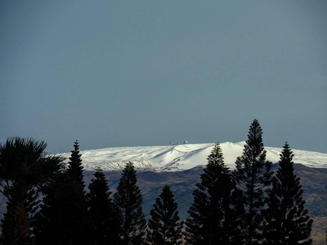 Stunning snow-blanketed Hawaii