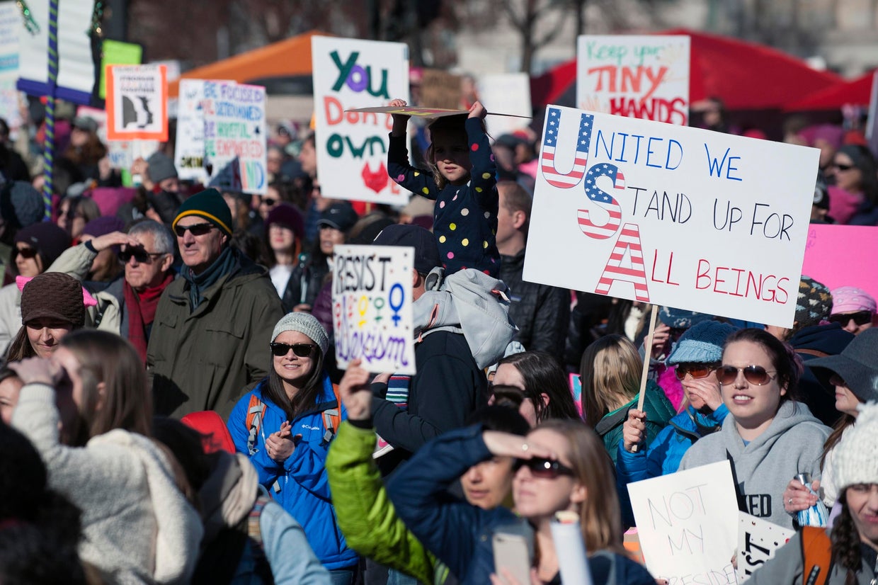 Women's march signs on display around the world