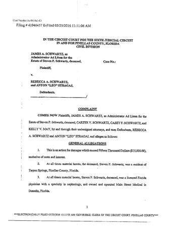 Investigating the murder of Dr. Steven Schwartz