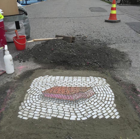 Street art: Jim Bachor's pothole mosaics