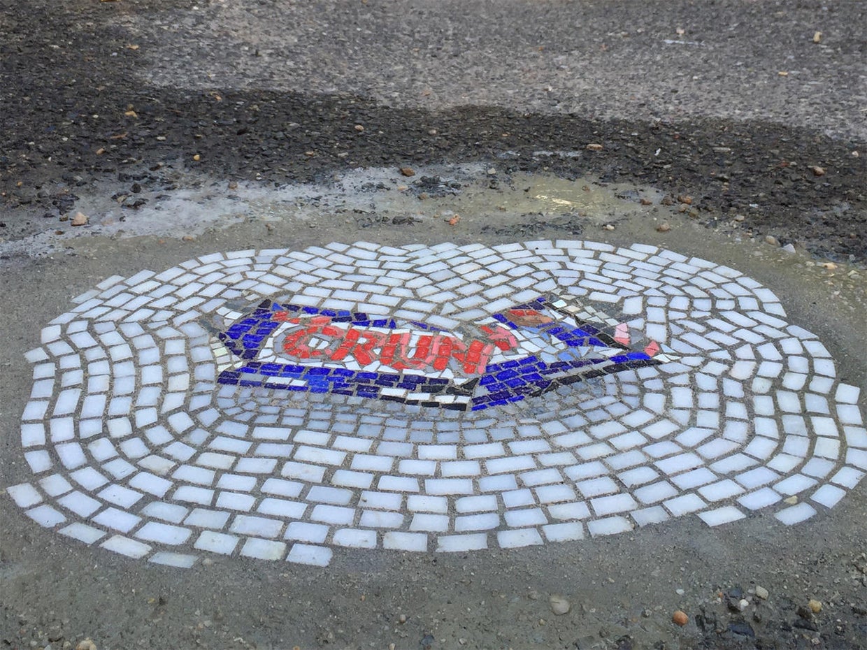 Street art: Jim Bachor's pothole mosaics